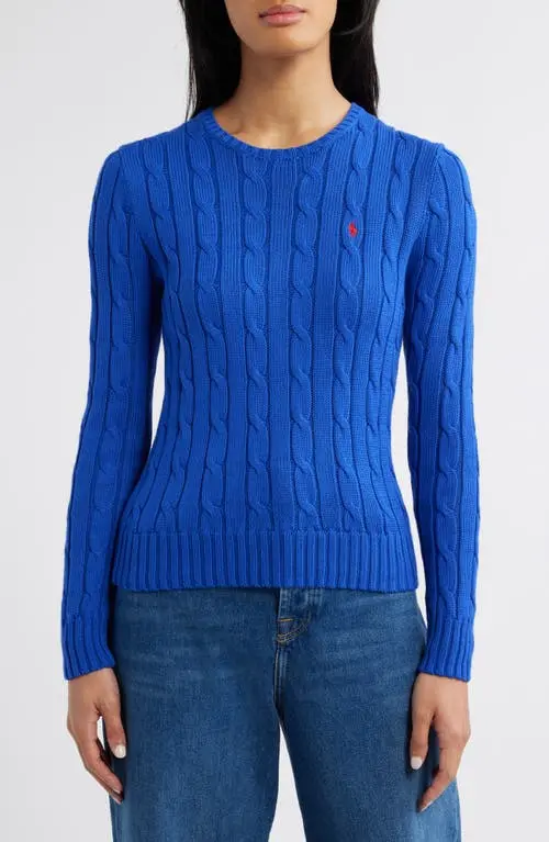 Polo Ralph Lauren Julianna Cotton Cable Knit Sweater - Rugby Royal
