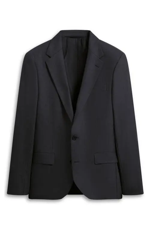 Bugatchi Solid Stretch Wool Travel Blazer - Black