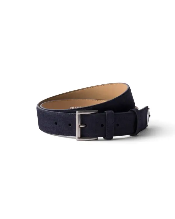 Prada Suede Belt - Blue