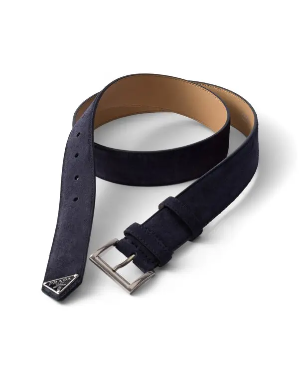 Prada Suede Belt - Blue