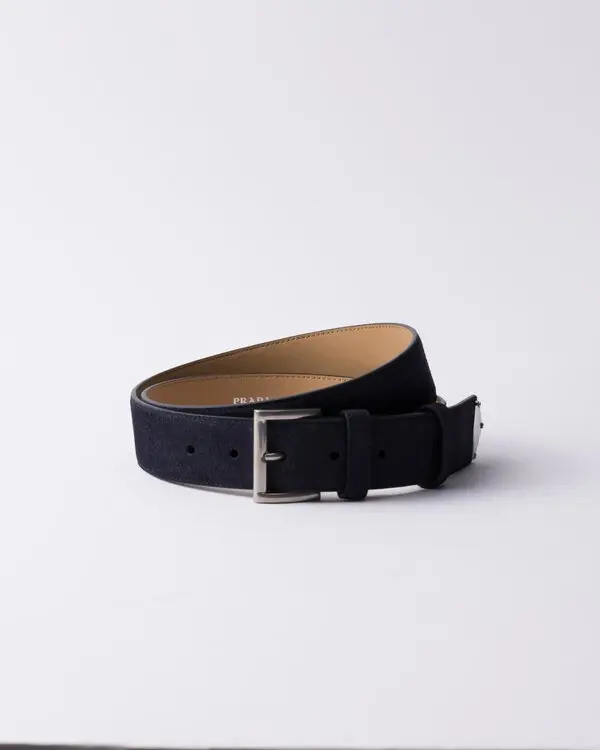 Prada Suede Belt - Blue