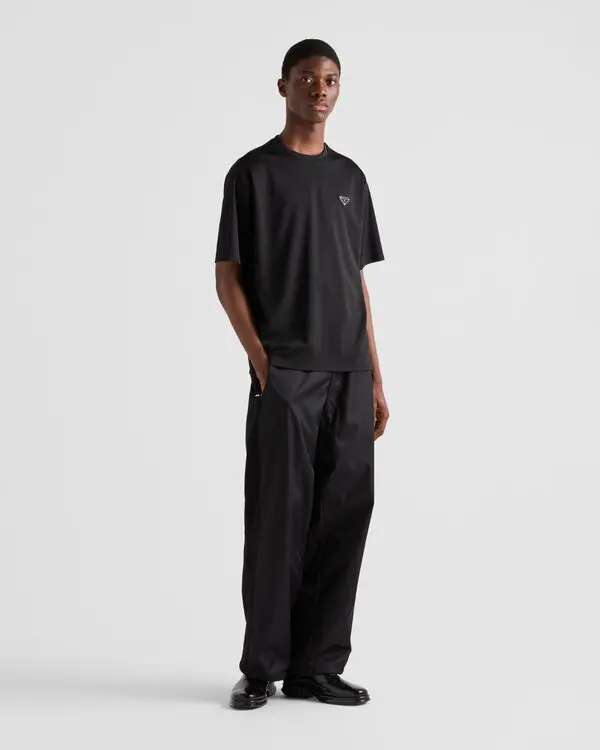 【PRADA】ストレッチTシャツ Msize ak207 Prada Technical Jersey T-Shirt - Black | Editorialist