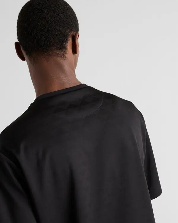 Prada Technical Jersey T-Shirt - Black | Editorialist