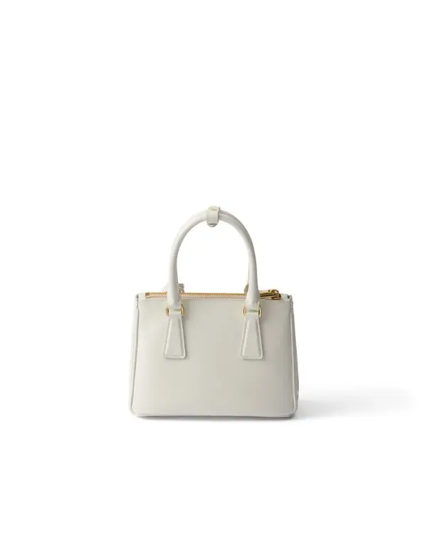 Prada Galleria Mini Patent Saffiano Bag - White