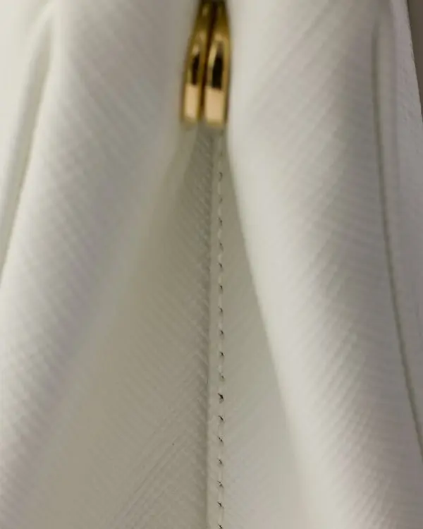 Prada Galleria Mini Patent Saffiano Bag - White
