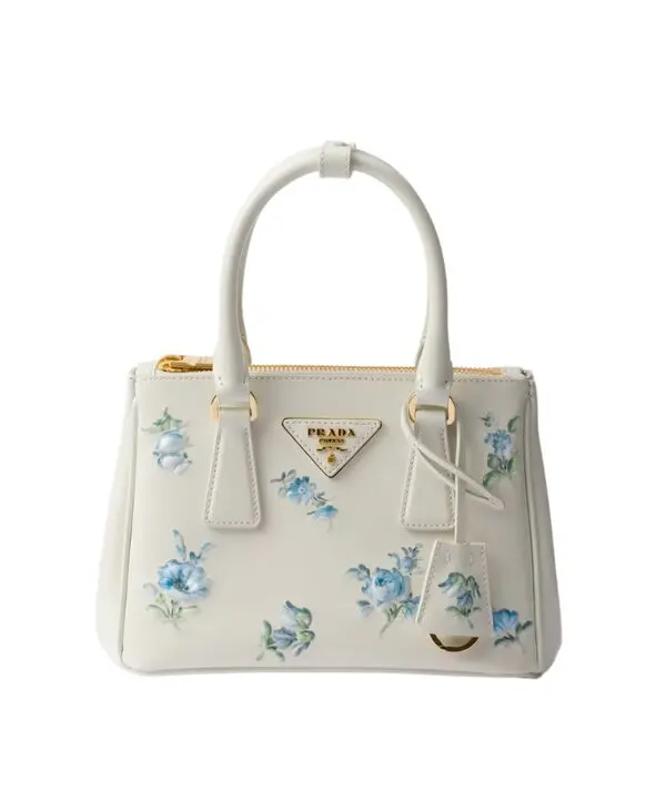 Prada Galleria Printed Brushed Leather Mini Bag