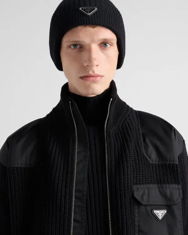 Prada Wool Mock Turtleneck Sweater - Black | Editorialist