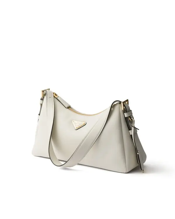 Prada Aimée Medium Leather Shoulder Bag - White