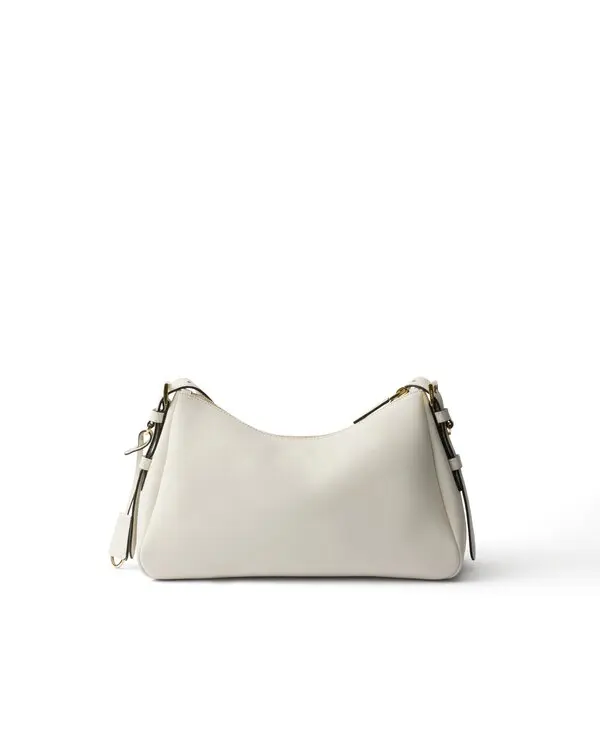 Prada Aimée Medium Leather Shoulder Bag - White