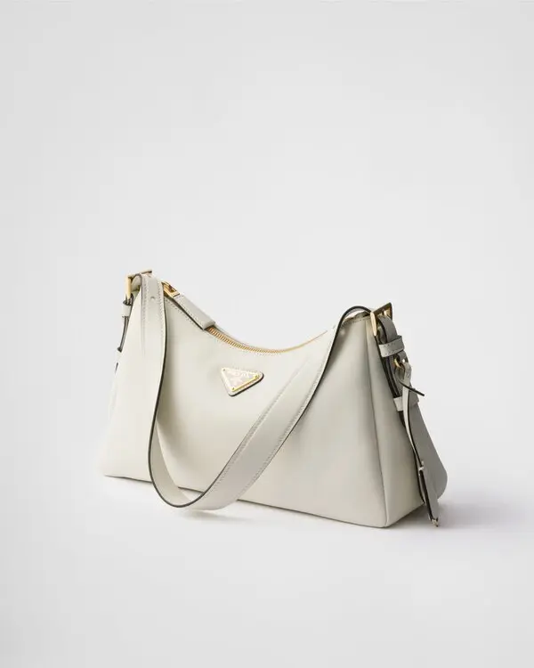 Prada Aimée Medium Leather Shoulder Bag - White