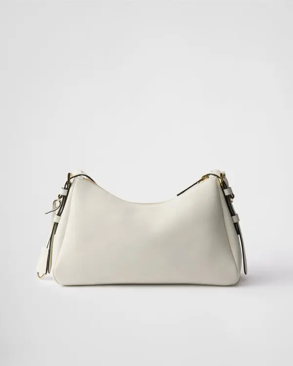 Prada Aimée Medium Leather Shoulder Bag - White
