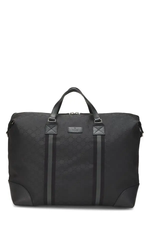 Gucci Gg Nylon Duffle Bag - Black