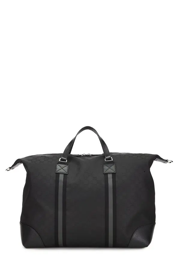 Gucci Gg Nylon Duffle Bag - Black
