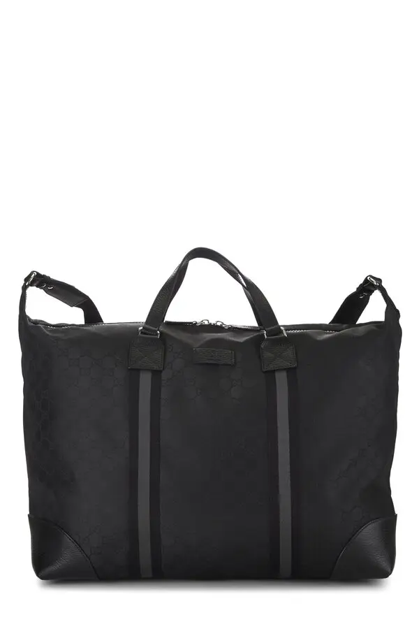 Gucci Gg Nylon Duffle Bag - Black