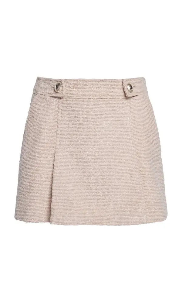 TOM FORD Pleated Wool-bouclé Mini Skirt