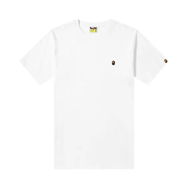 A BATHING APE Ape Head One Point Tee - White