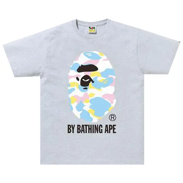 A BATHING APE New Multi Camo Tee - Grey