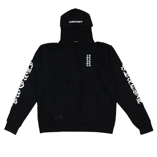 Chrome Hearts Letters Sleeve Pullover Hoodie - Black