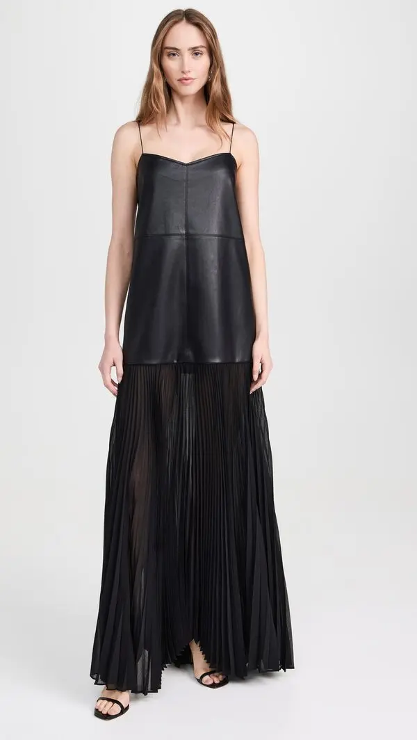 alexis faux leather dress Maxi XL+