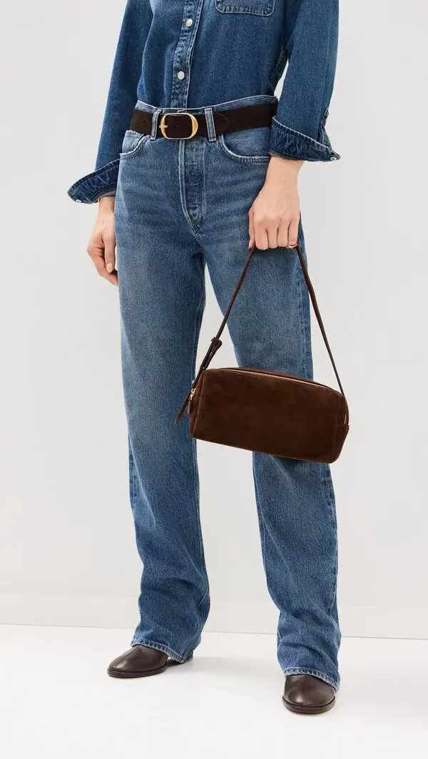 ELLEME Trousse Suede Shoulder Bag - Brownie