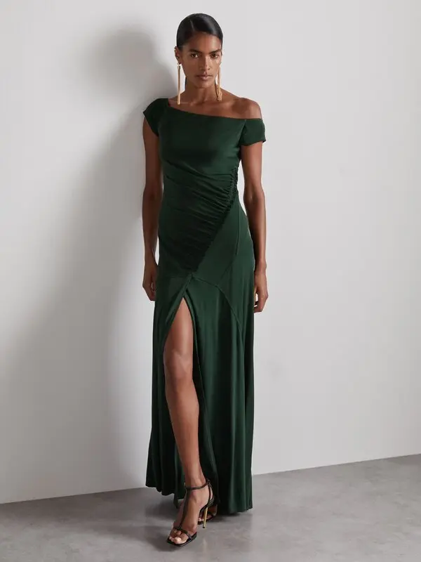 REISS Elliotte Atelier Gathered Maxi Dress
