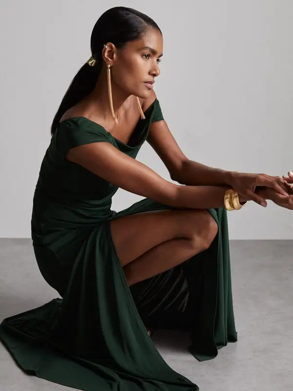 REISS Elliotte Atelier Gathered Maxi Dress