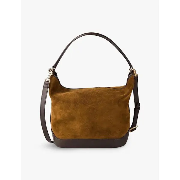 Sandro Slouchy Shoulder Bag With Removable Strap - Naturels