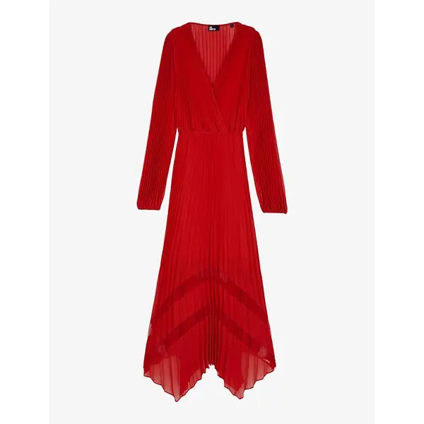 The Kooples Pleated Maxi Dress - Red | Editorialist