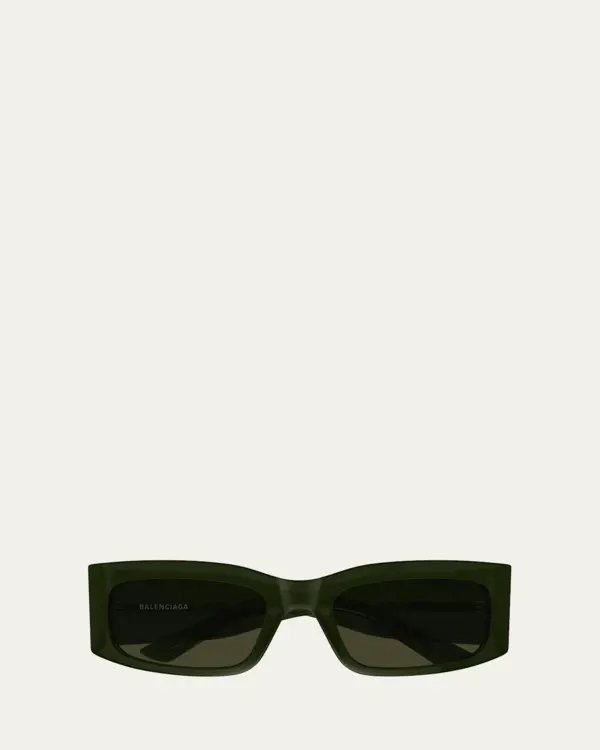 Balenciaga Bb0328s Rectangle Sunglasses - Green