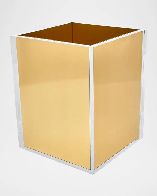 TIZO Lucite Waste Basket - Gold