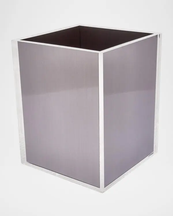 TIZO Lucite Waste Basket - Silver