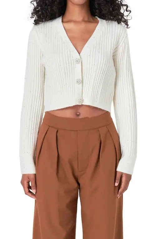 Endless Rose Sequin Embellished Crop Cardigan