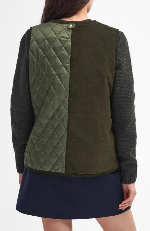 Barbour Healy Mixed Media Quilted Vest