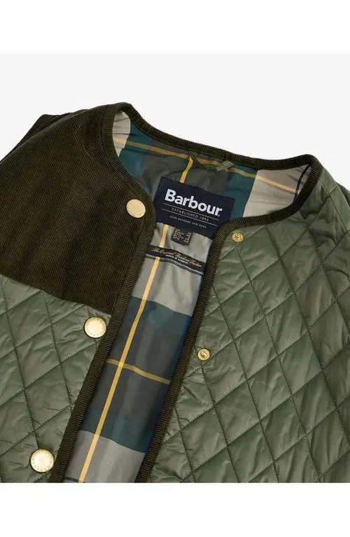 Barbour Healy Mixed Media Quilted Vest