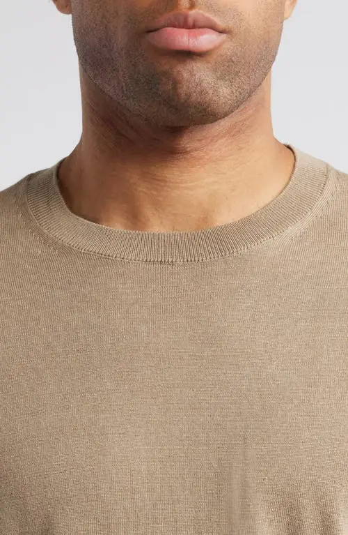 Mango Crewneck Wool Sweater - Sand