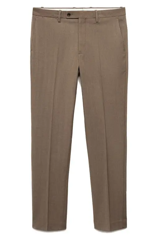 Mango Slim Fit Dress Pants - Beige