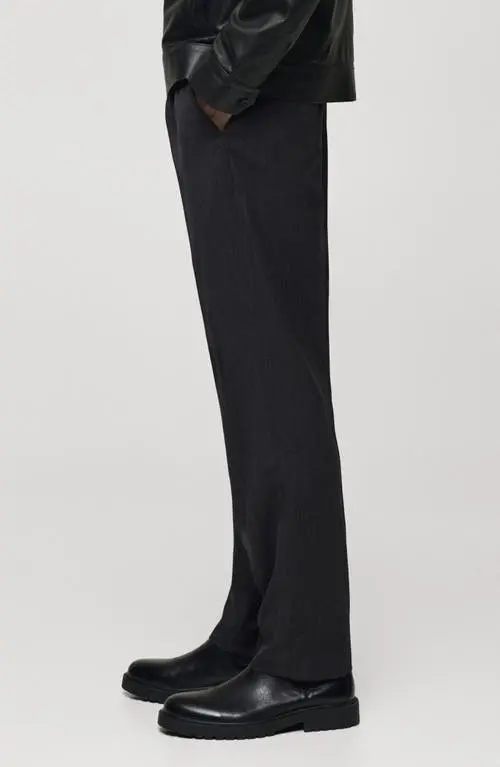 Mango Regular Fit Pleated Trousers