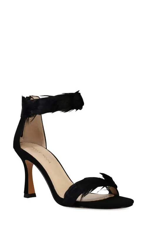 Pelle Moda Breece Feathered Ankle Strap Sandal