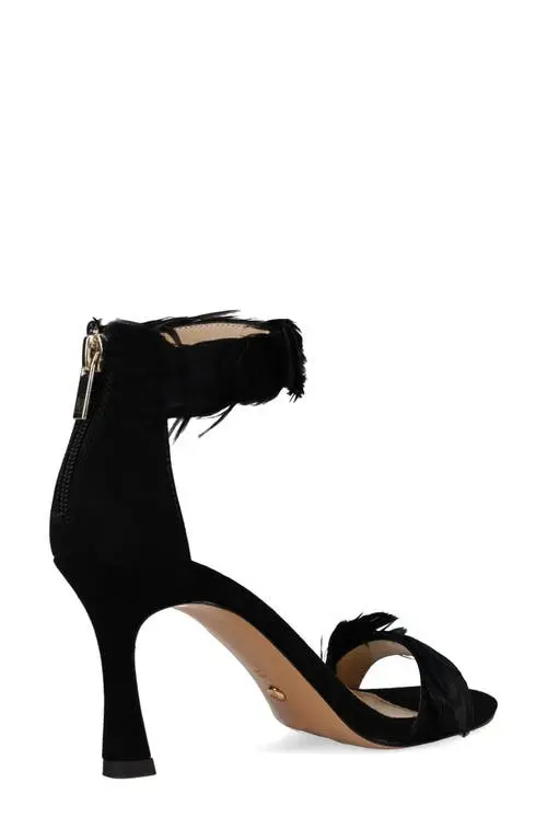 Pelle Moda Breece Feathered Ankle Strap Sandal