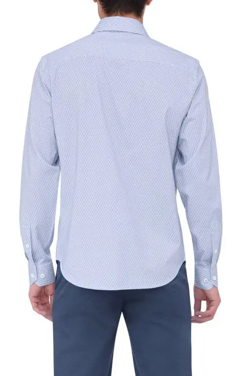 Bugatchi James Ooohcotton® Beehive Print Button-up Shirt - Lilac