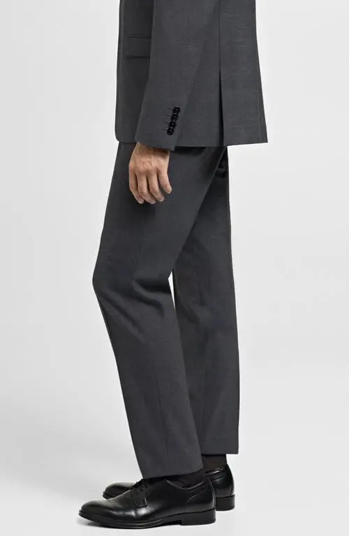 Mango Prince Of Wales Check Super Slim Fit Stretch Trousers