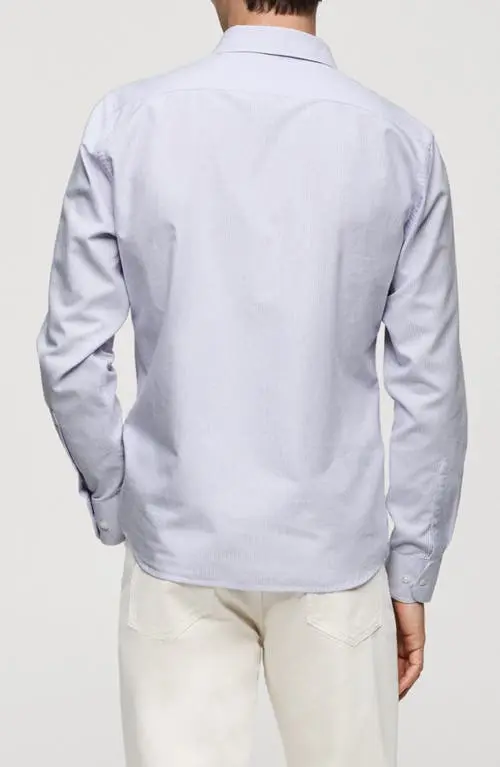 Mango Kodak Stripe Regular Fit Poplin Button-down Shirt