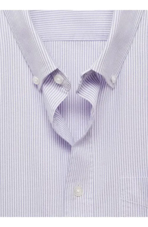 Mango Kodak Stripe Regular Fit Poplin Button-down Shirt