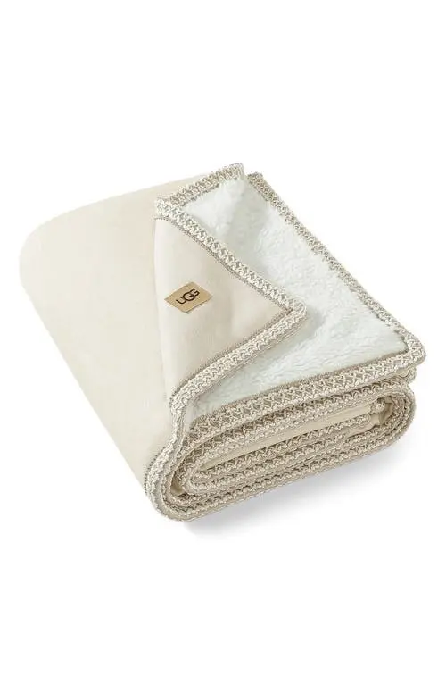 UGG Kirkwood Braid Trim Throw Blanket - Birch