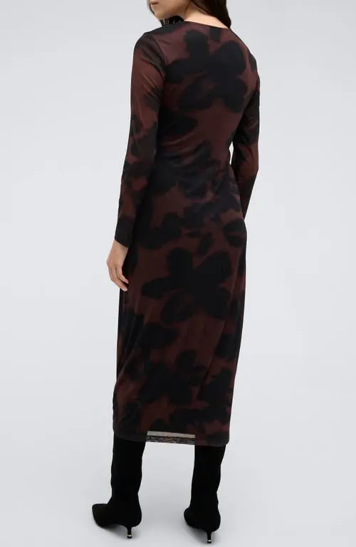 Kenneth Cole Side Knot Printed Maxi Dress In Black Multi - 30% Off |  Editorialist