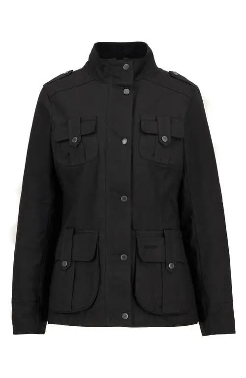 Barbour Winter Defense Water-resistant Waxed Cotton Jacket - Black/classic