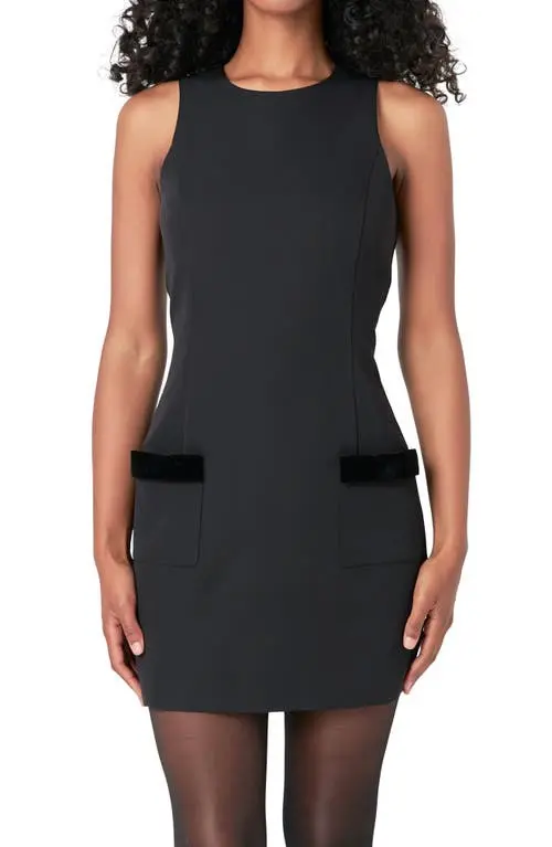 Endless Rose Velvet Bow Detail Minidress