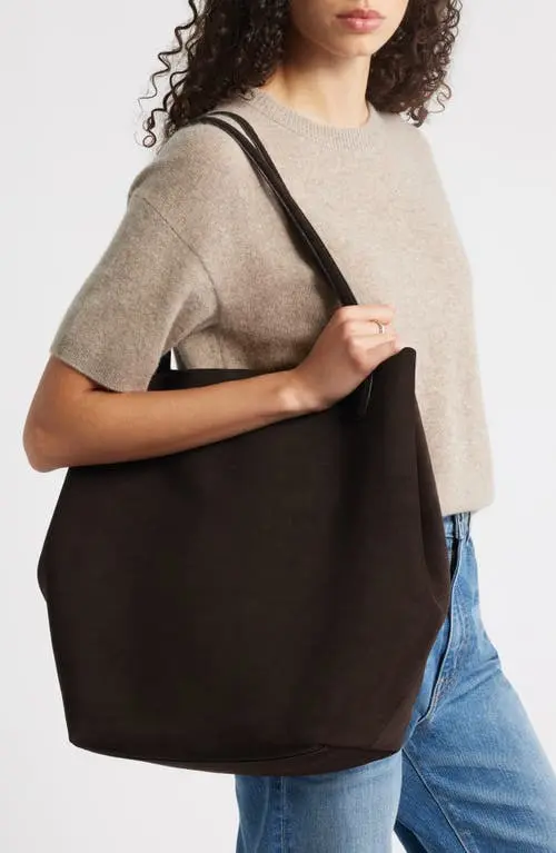 Madewell Oversized Suede Shopper - Dark Carob