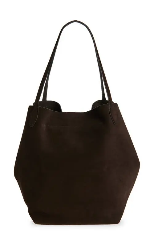 Madewell Oversized Suede Shopper - Dark Carob