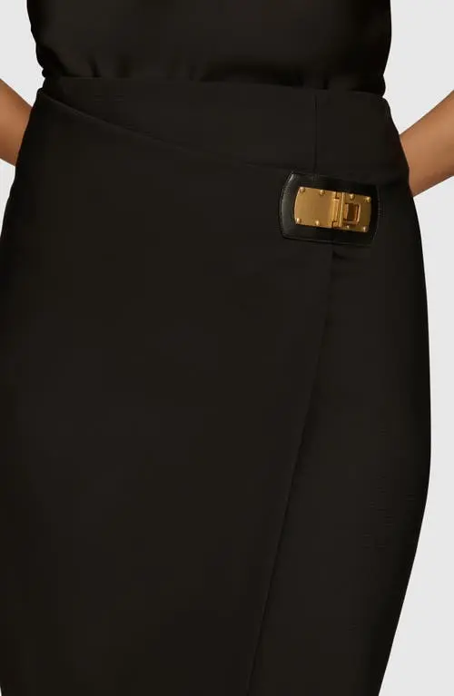 Donna Karan New York Turnkey Detail Asymmetric Pencil Skirt